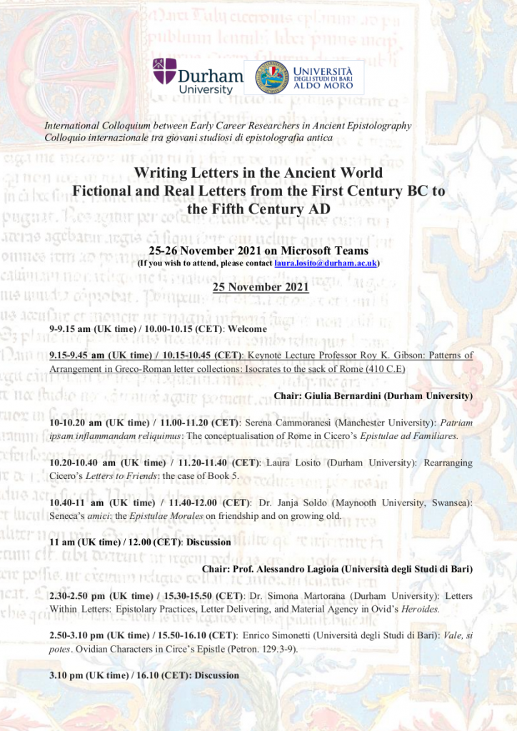 Writing Letters in the Ancient World – Studi Umanistici