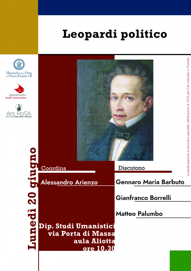 Leopardi politico – Studi Umanistici